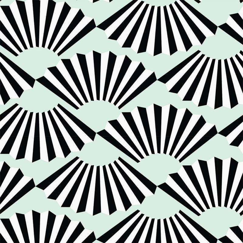 Mitchell Black Fanning Out Wallpaper – Paynes Gray