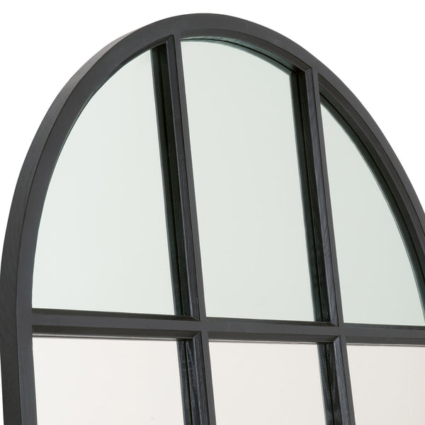 Grid Arched Floor Mirror – Paynes Gray