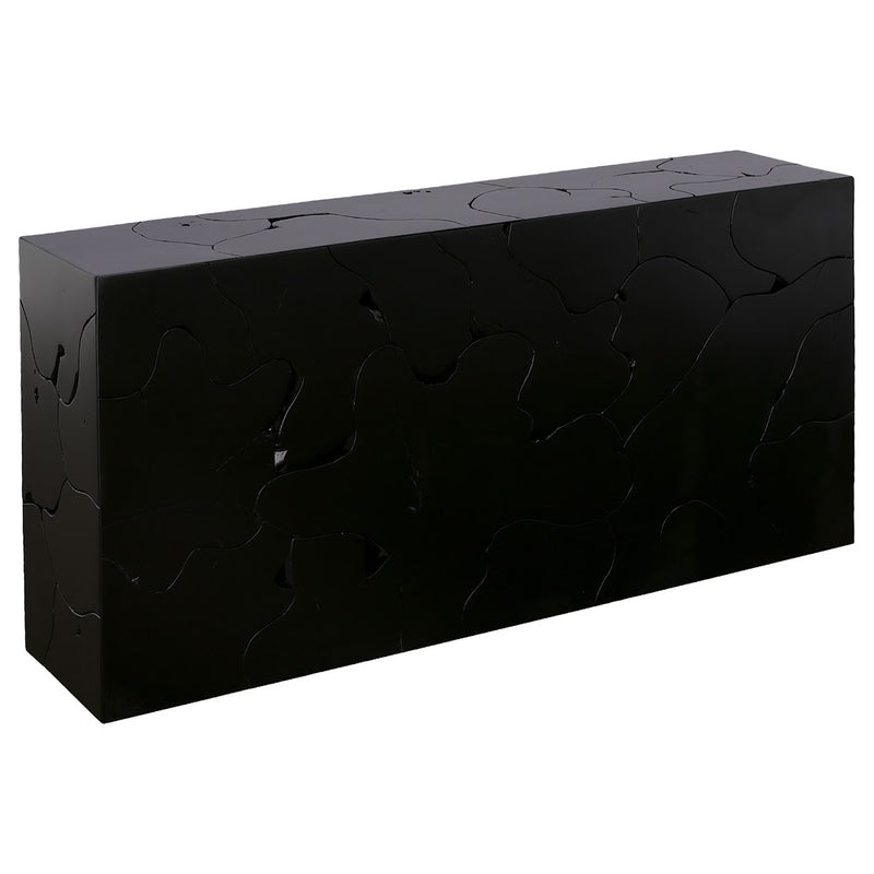 Phillips Collection Teak Slice Console Table – Paynes Gray