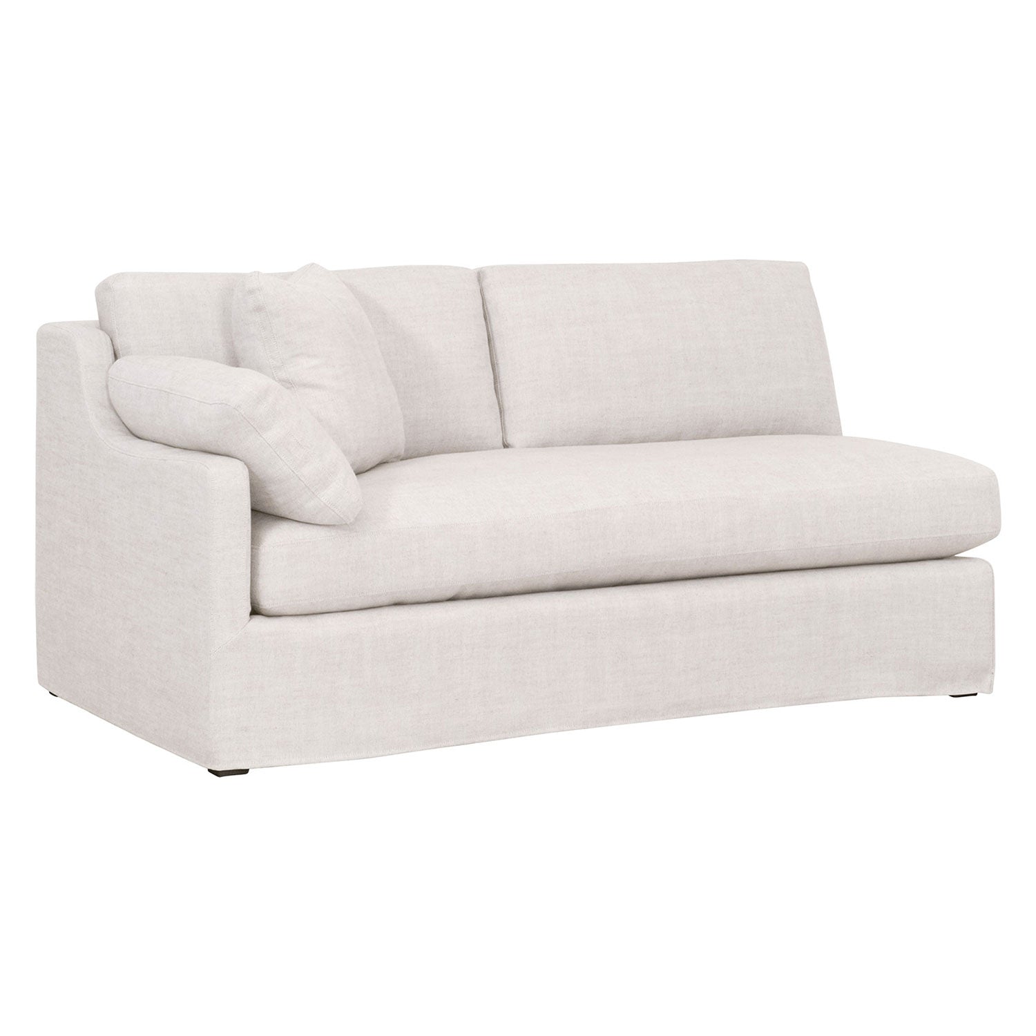 Lena Modular Slipcover 2-Seat Left Slope Arm Sofa – Paynes Gray