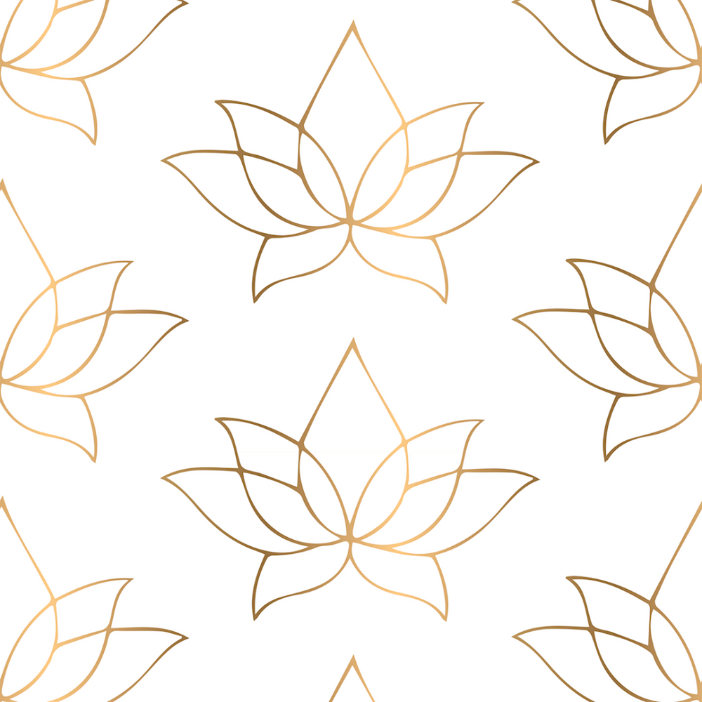 Mitchell Black Lotus Lines Wallpaper