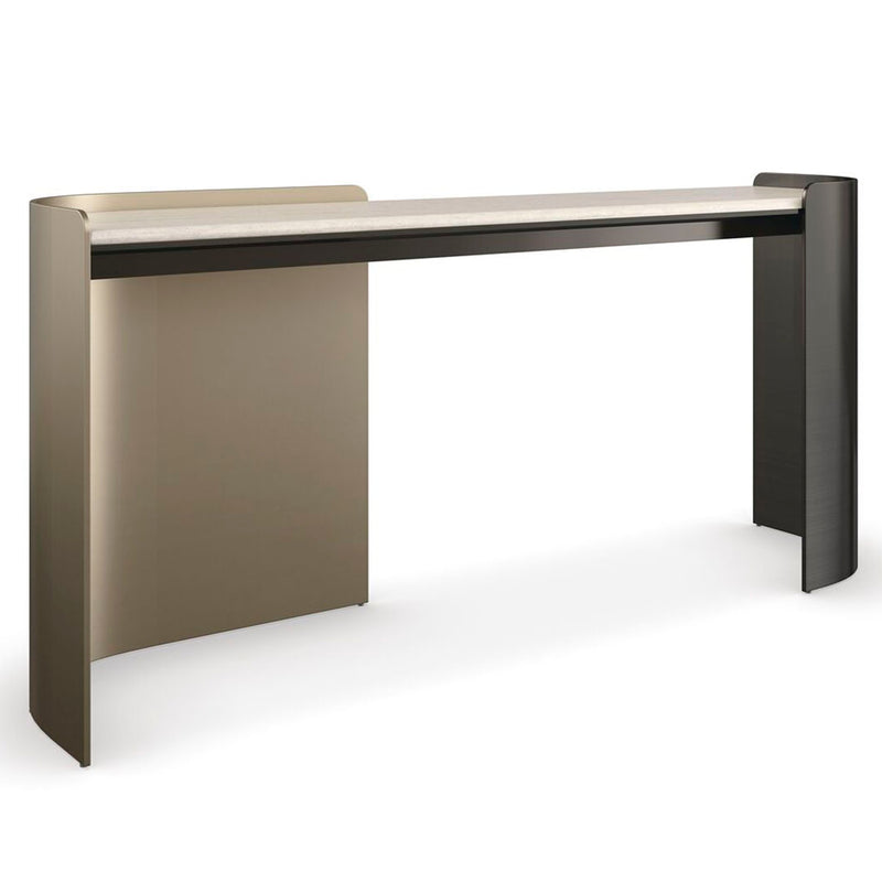 Caracole Movement Console Table – Paynes Gray
