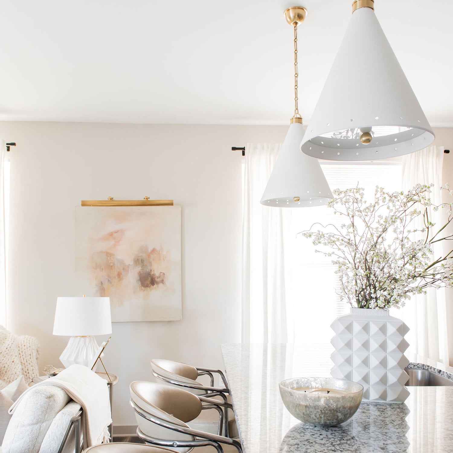 Mark D Sikes x Hudson Valley Lighting Plaster No 1 Pendant – Paynes Gray