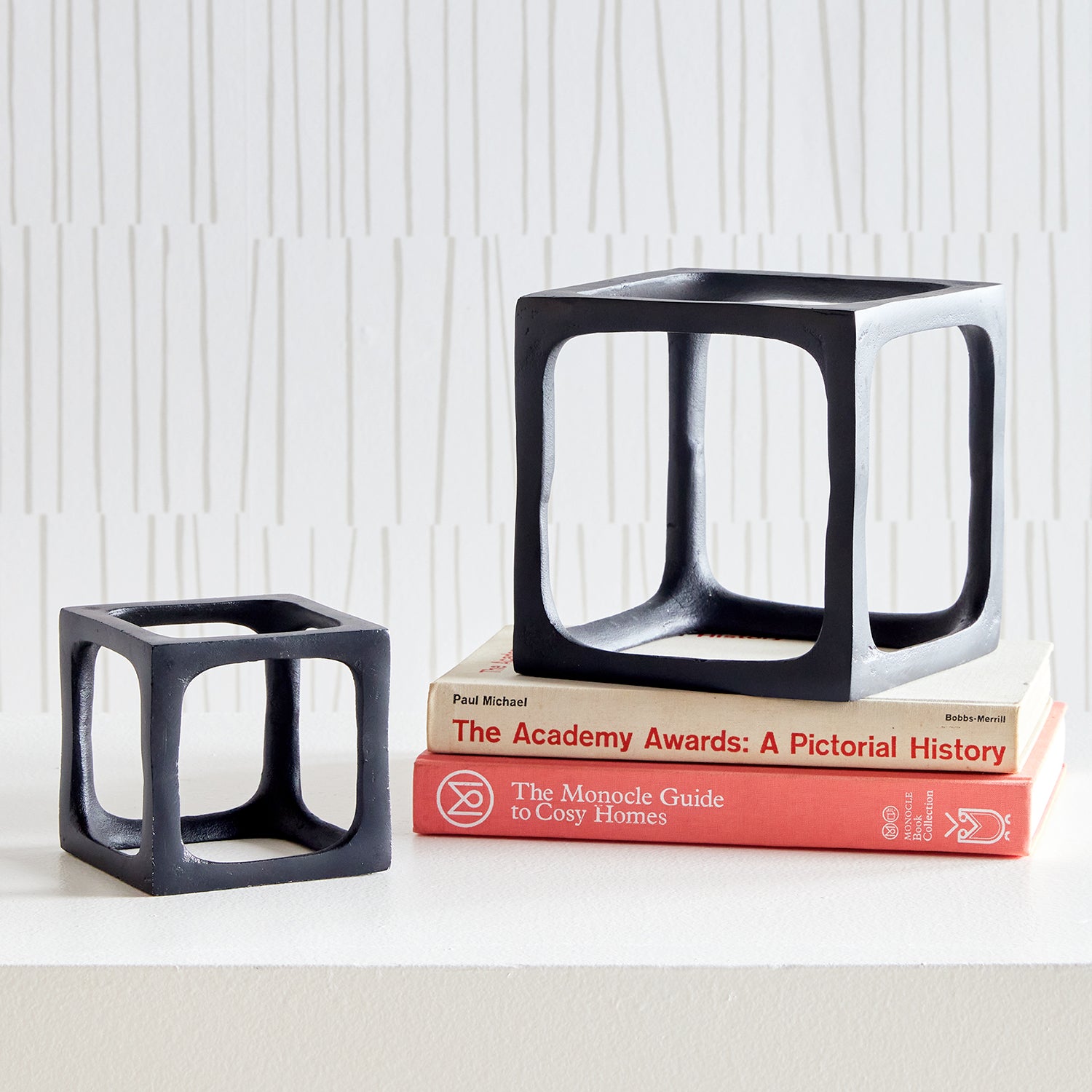 Cubist Sculpture Set of 2 – Paynes Gray