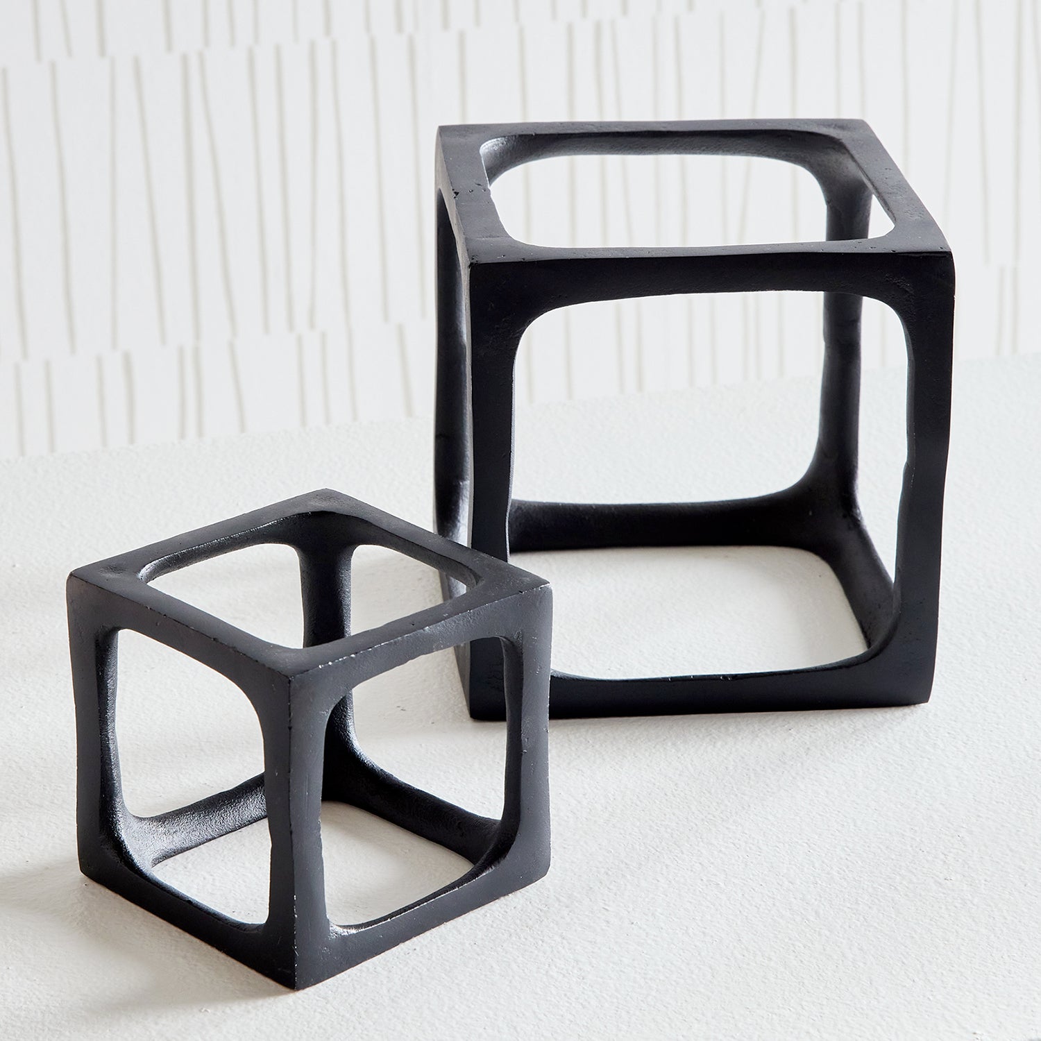 Cubist Sculpture Set of 2 – Paynes Gray