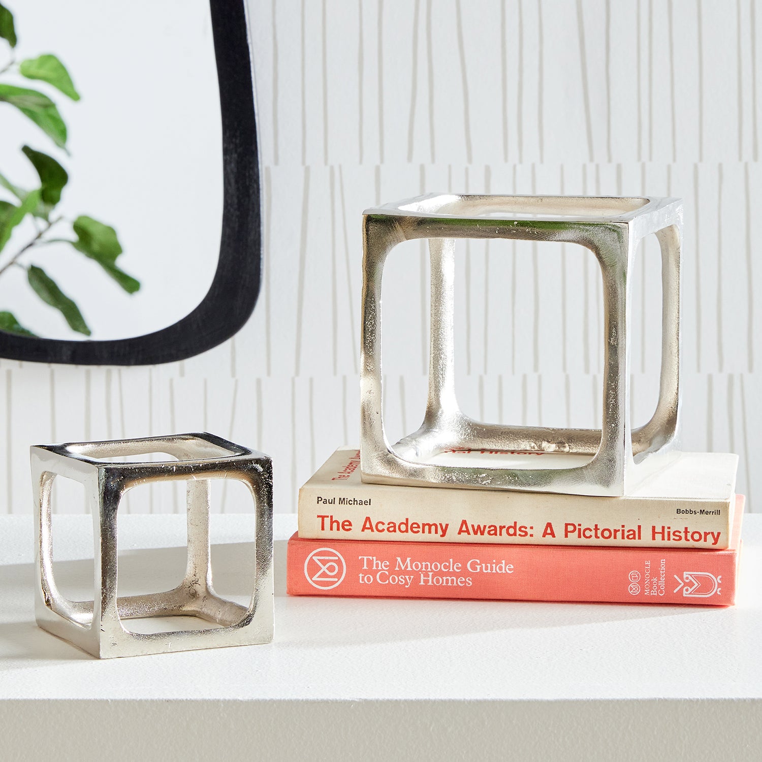 Cubist Sculpture Set of 2 – Paynes Gray