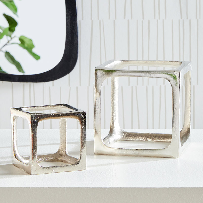 Cubist Sculpture Set of 2 – Paynes Gray