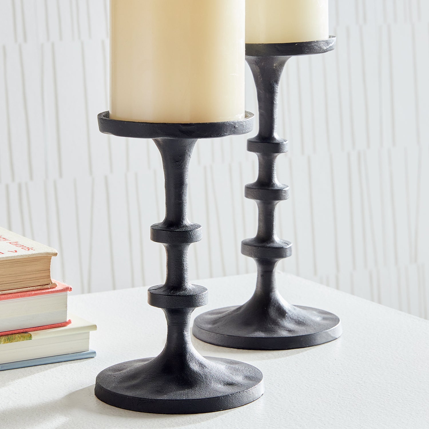Abacus Petite Candle Stand Set of 2 – Paynes Gray