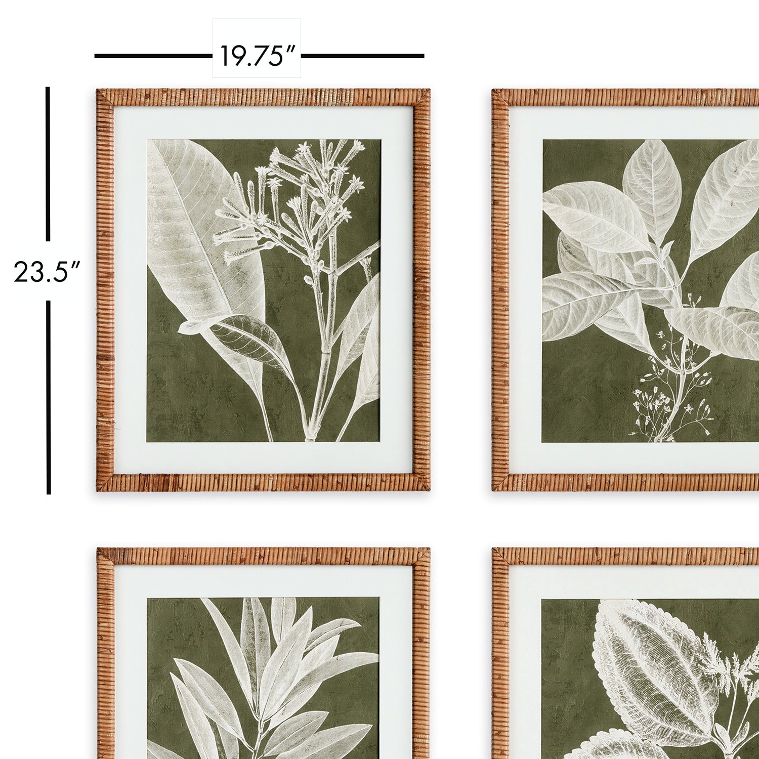 Translucent Stem Wall Art Set of 4 – Paynes Gray