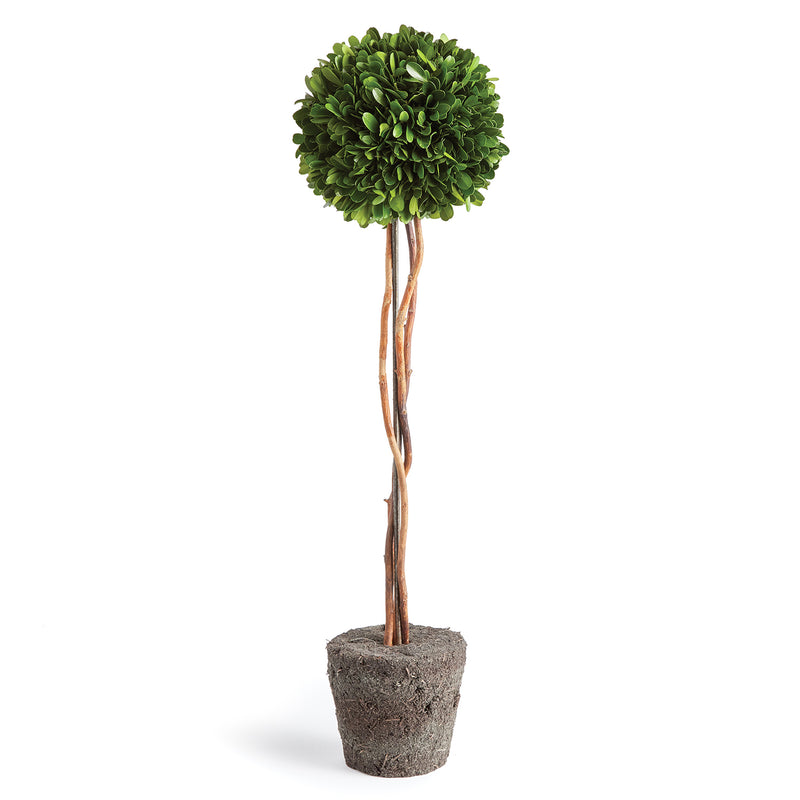 Boxwood Single Sphere Topiary Drop-In Faux Plant – Paynes Gray