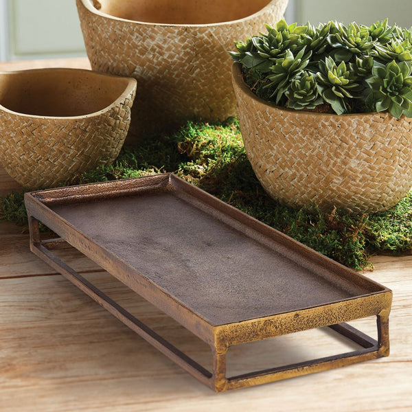 Cabot Raised Rectangular Tray – Paynes Gray