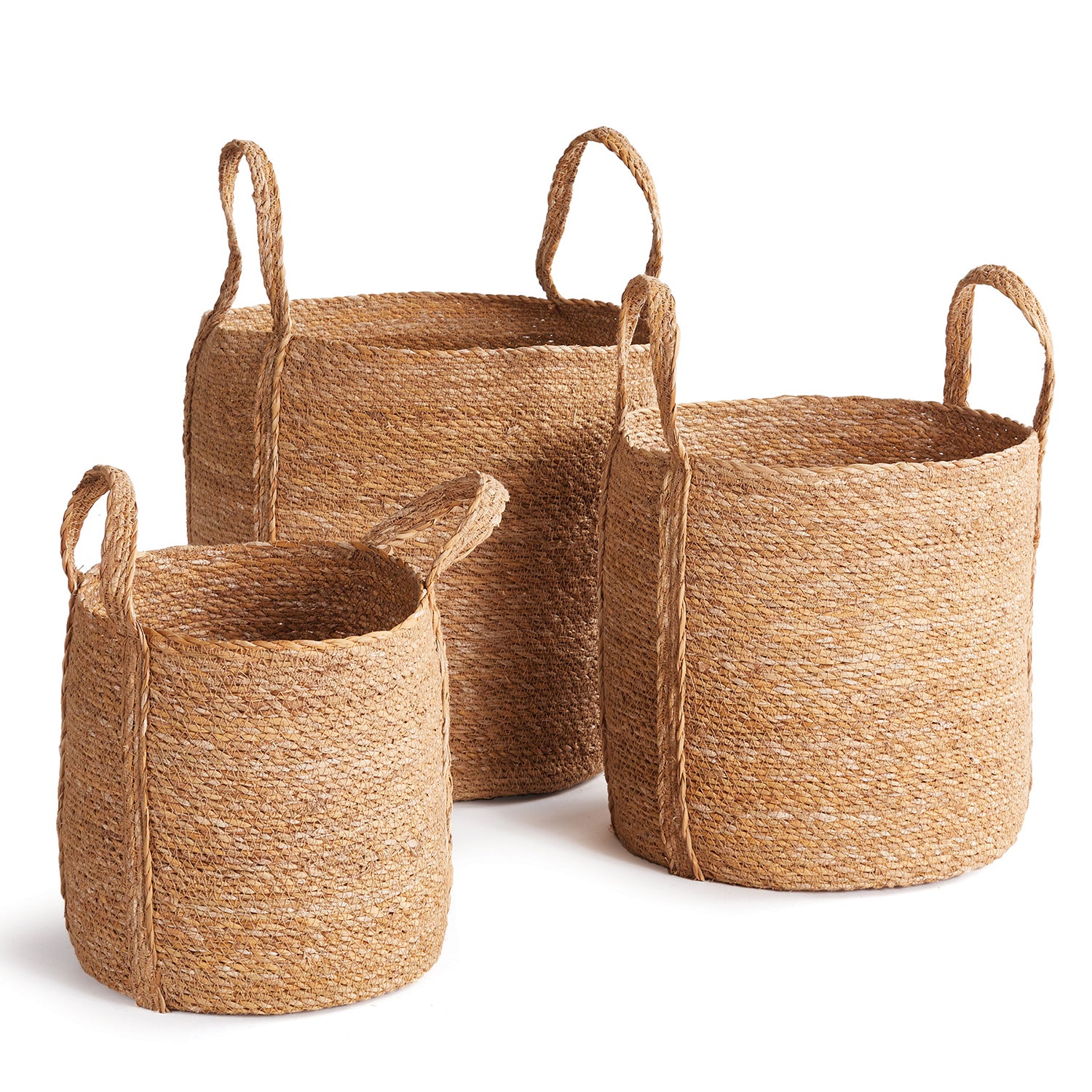 Seagrass Round Long Handle Basket Set of 3 – Paynes Gray