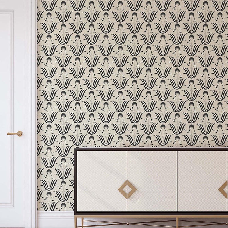 Mitchell Black Spring Bloom Wallpaper – Paynes Gray