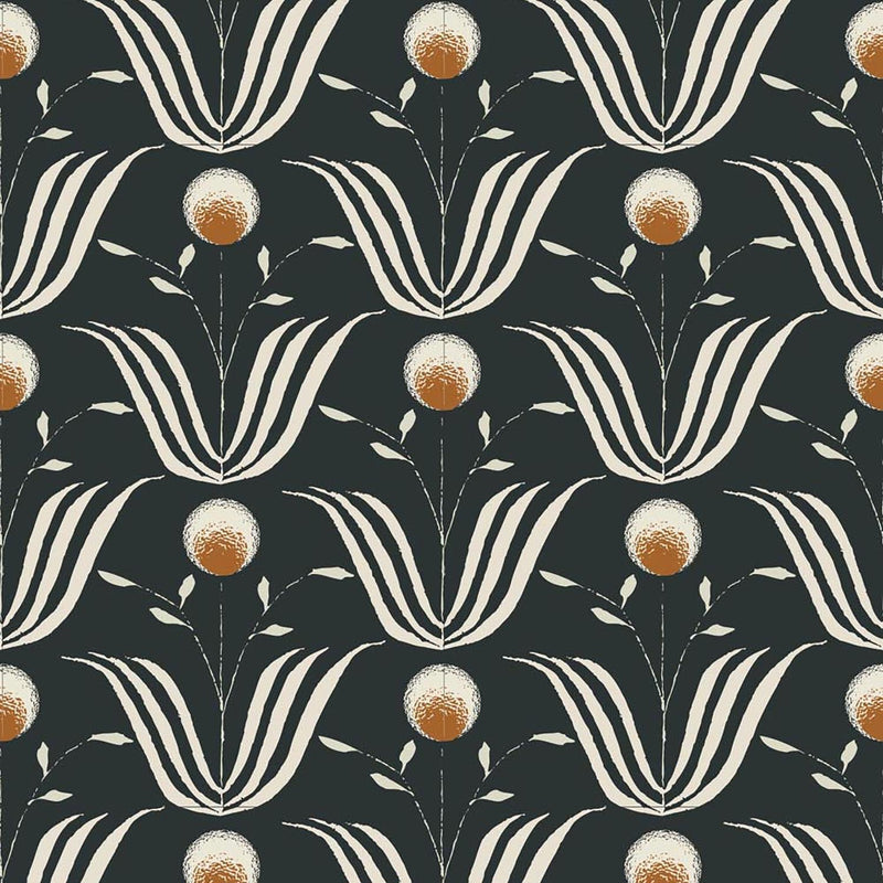 Mitchell Black Spring Bloom Wallpaper – Paynes Gray