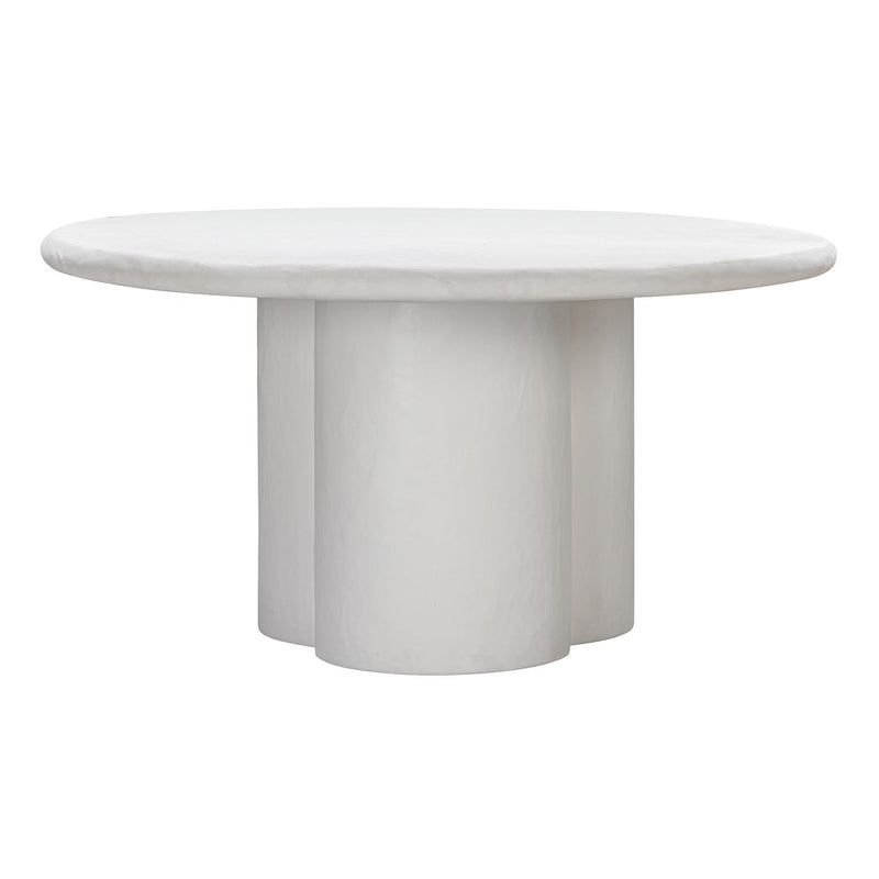 TOV Furniture Elika Faux Plaster Round Dining Table – Paynes Gray