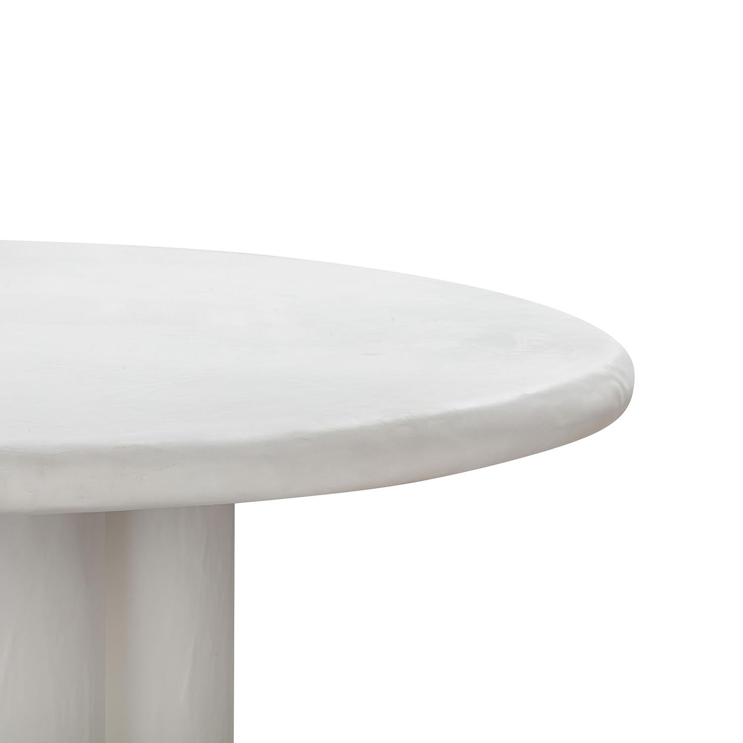 TOV Furniture Elika Faux Plaster Round Dining Table – Paynes Gray