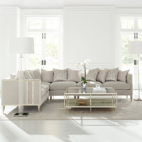 Caracole Fret Knot Armless Chair – Paynes Gray