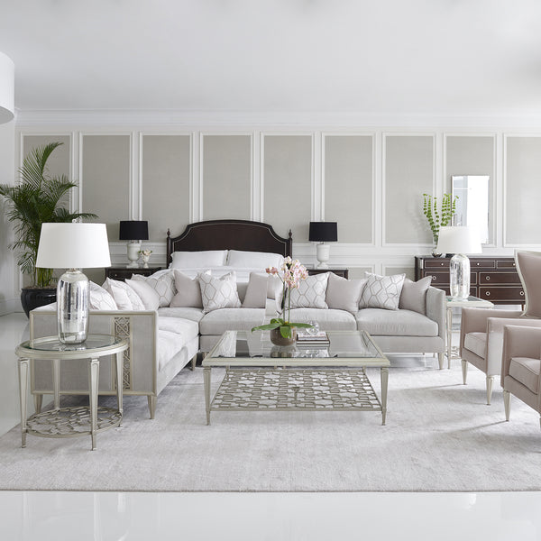 Caracole Fret Knot Armless Chair – Paynes Gray