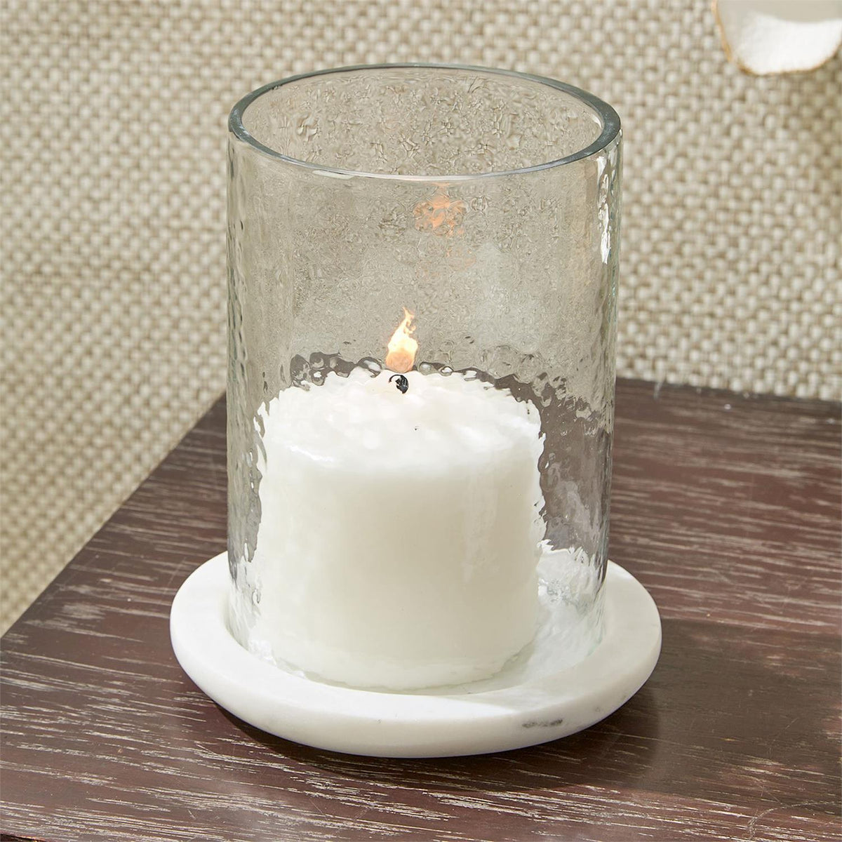 Marble Tabletop Hurricane Set of 2