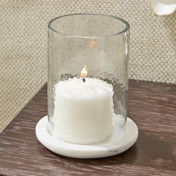 Marble Tabletop Hurricane Set of 2