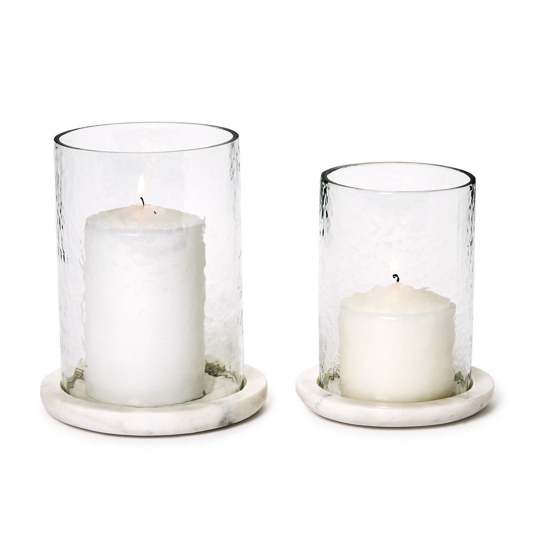 Marble Tabletop Hurricane Set of 2