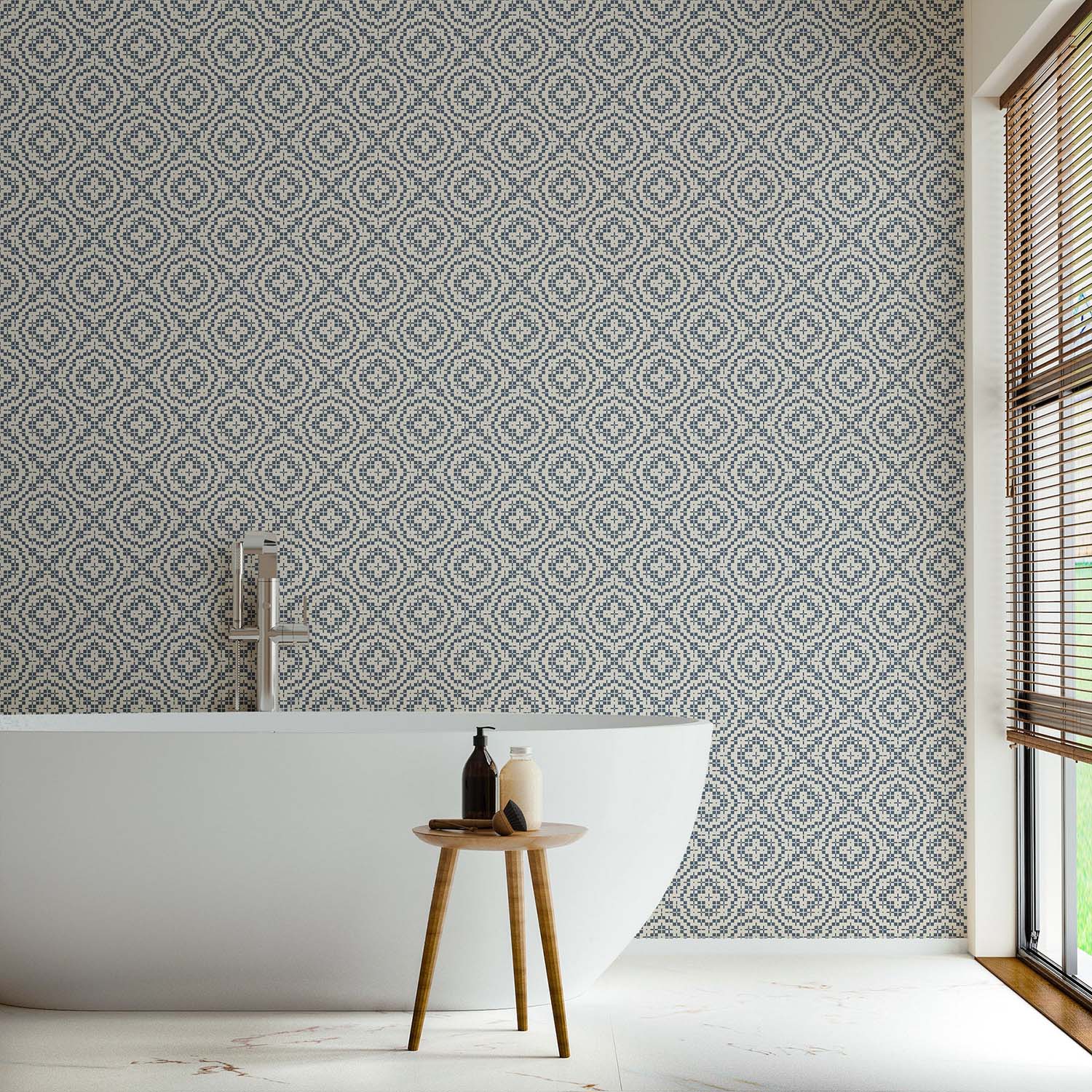 Mitchell Black Echo Tile Wallpaper