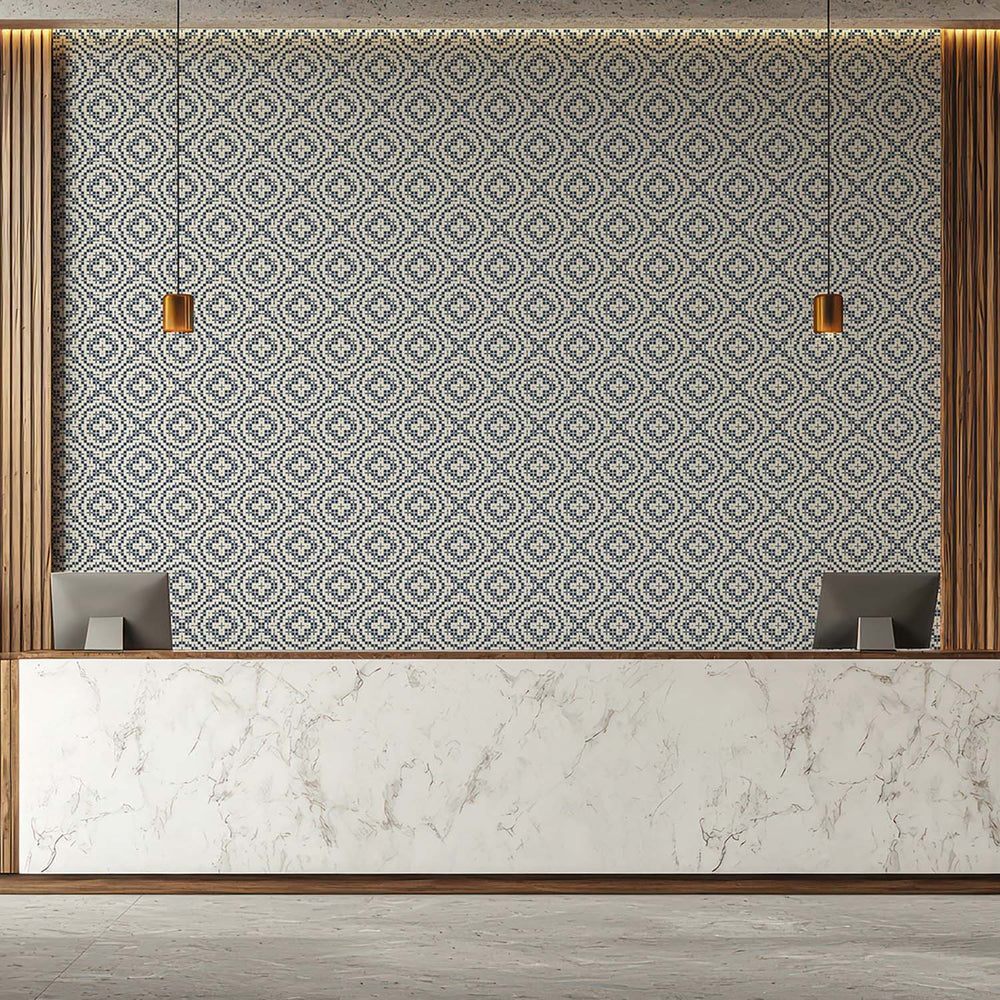Mitchell Black Echo Tile Wallpaper
