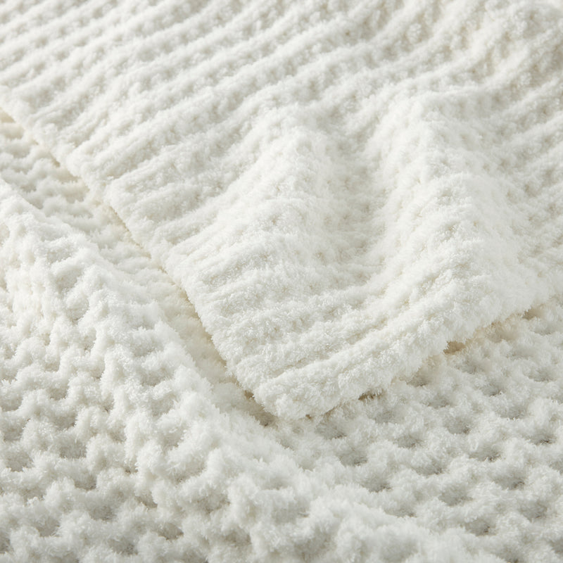 Peacock Alley Cozy Knit Waffle Throw Blanket – Paynes Gray