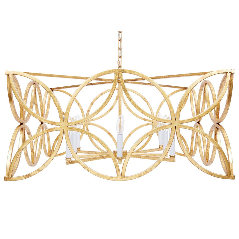 Old World Design McCarty Gold Leaf Chandelier – Paynes Gray