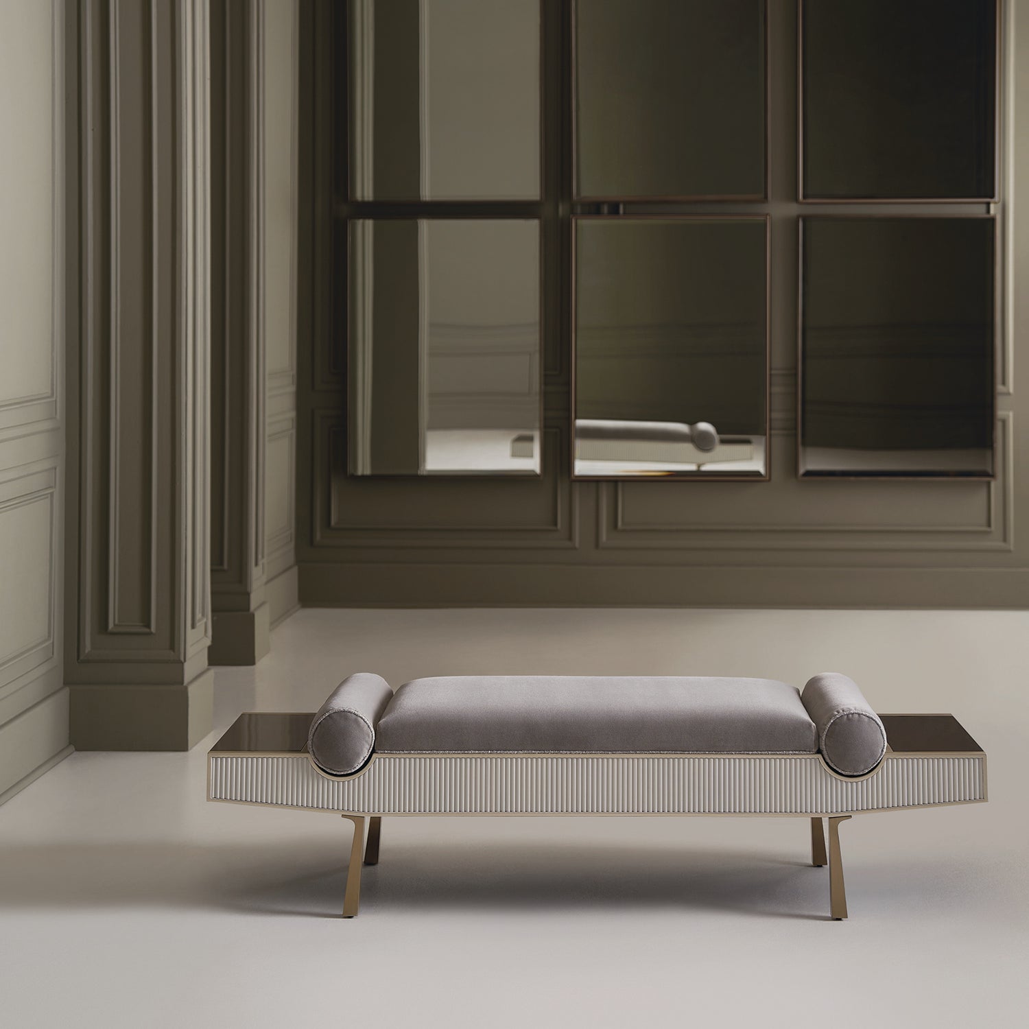 Caracole Roll Play Bench – Paynes Gray