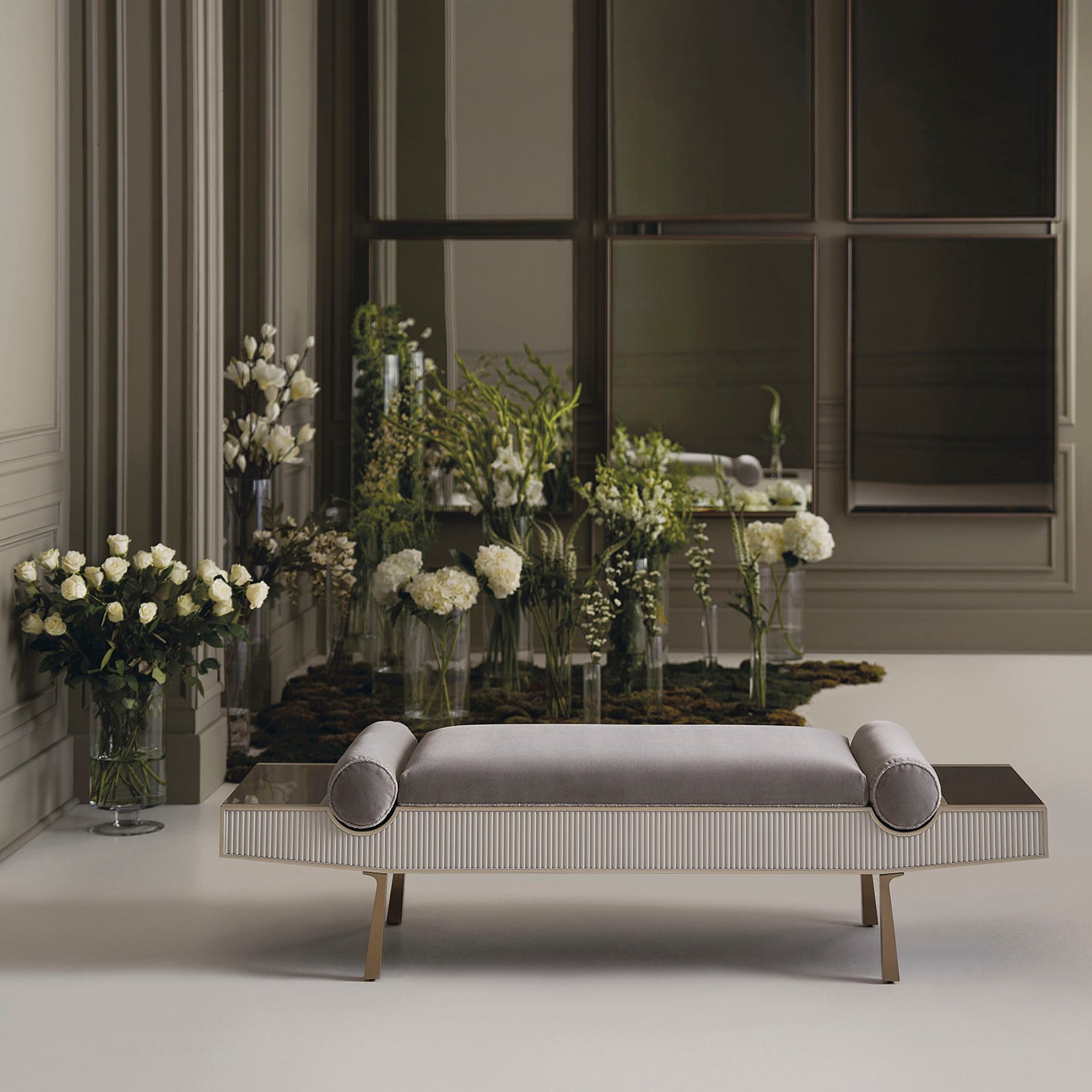 Caracole Roll Play Bench – Paynes Gray