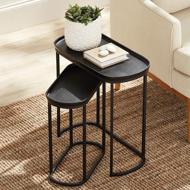 Ziva Nesting End Table Set of 2 – Paynes Gray