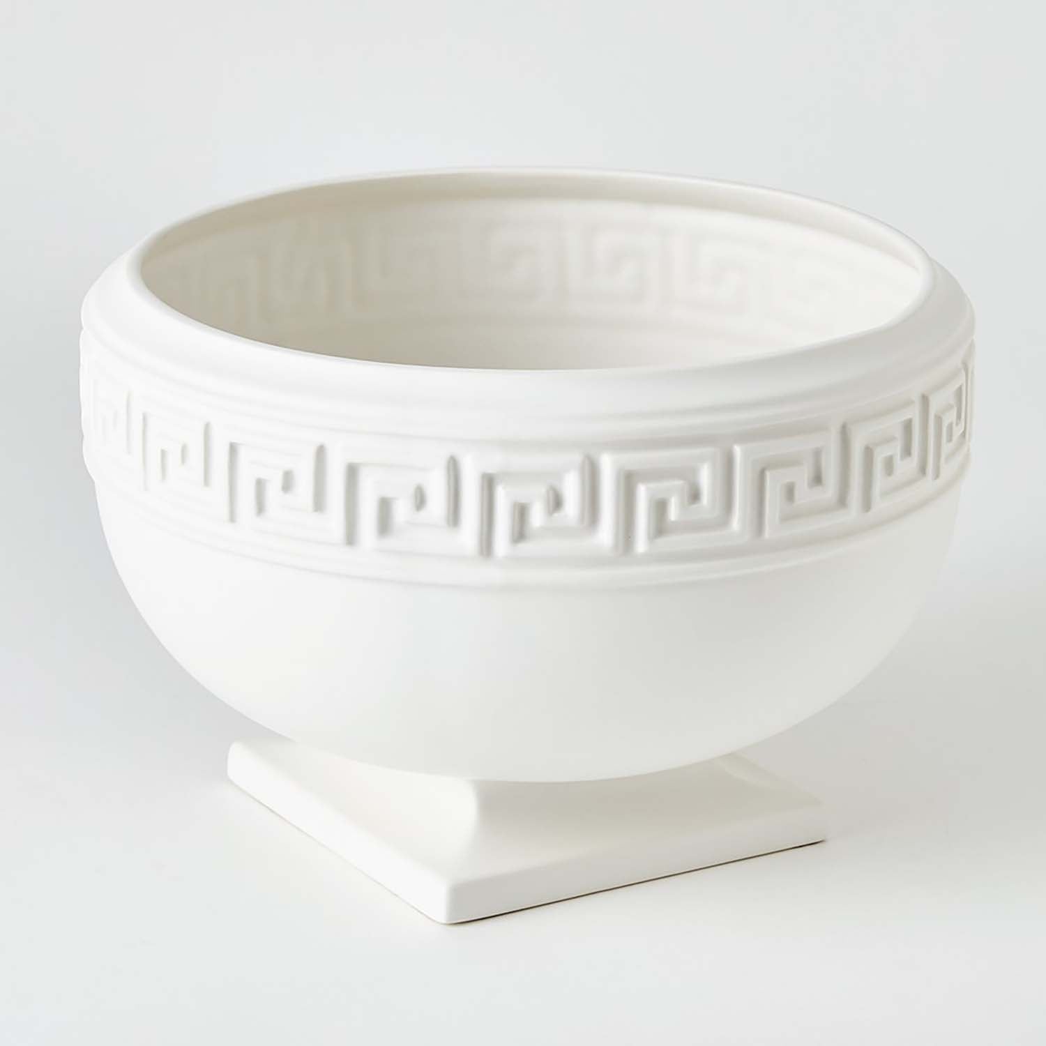 Global Views Greek Key Bowl – Paynes Gray