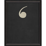Letter Apostrophe White on Black Framed Print – Paynes Gray