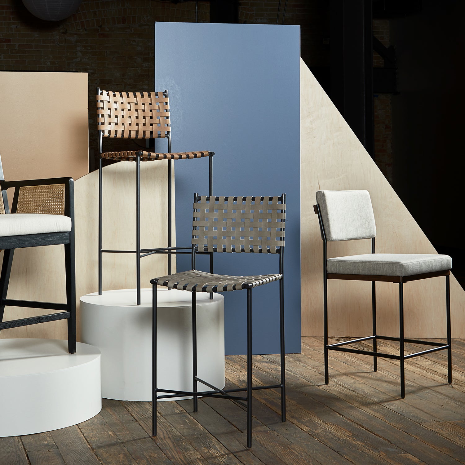 Four Hands Benton Bar Stool Set of 2 – Paynes Gray