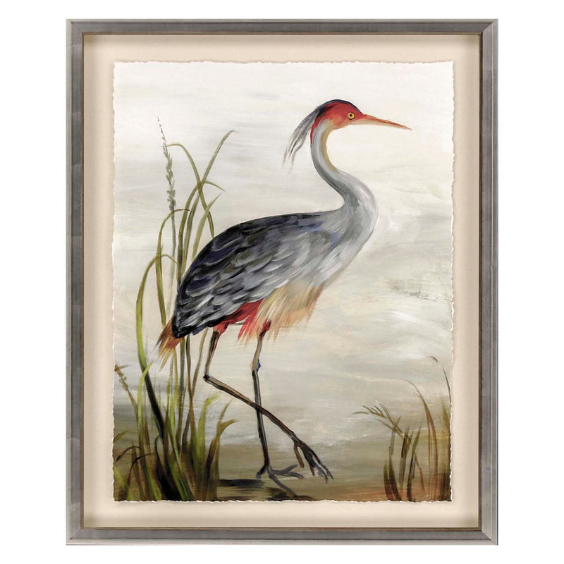 Wilson Grey Heron Framed Art – Paynes Gray