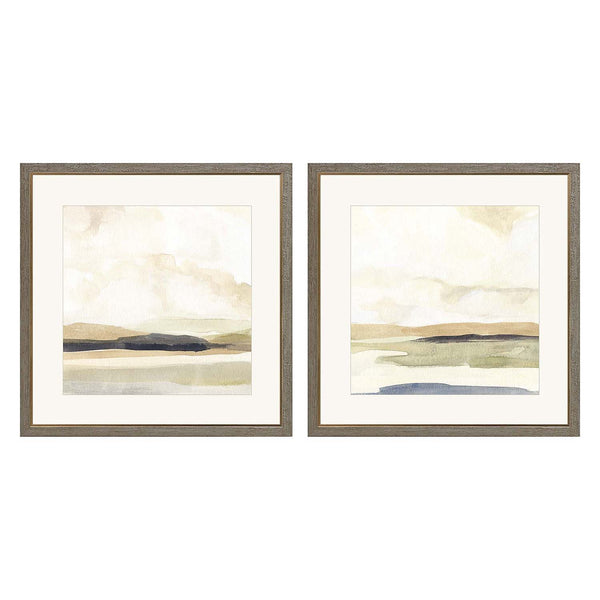 Warren Slate Horizon I Framed Art Set of 2 – Paynes Gray