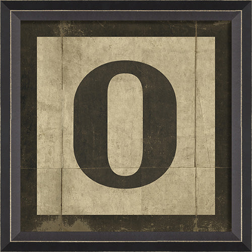 Black Block Letter O Framed Print – Paynes Gray