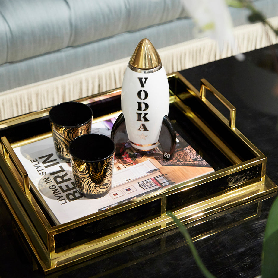 Jonathan Adler Vodka Rocket Decanter – Paynes Gray
