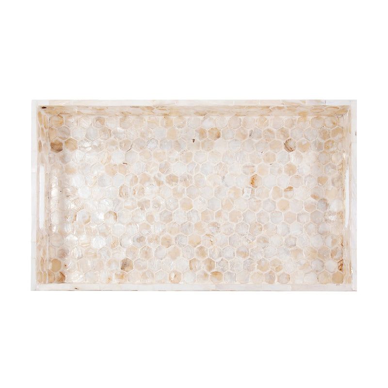 Rectangular Capiz Shell Tray – Paynes Gray