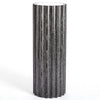 Global Views Reflective Column Pedestal – Paynes Gray