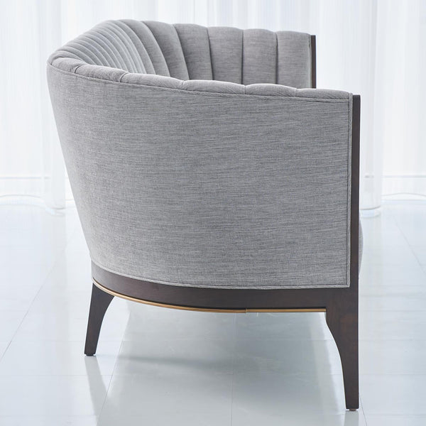 Global Views Channel Back Sofa – Paynes Gray