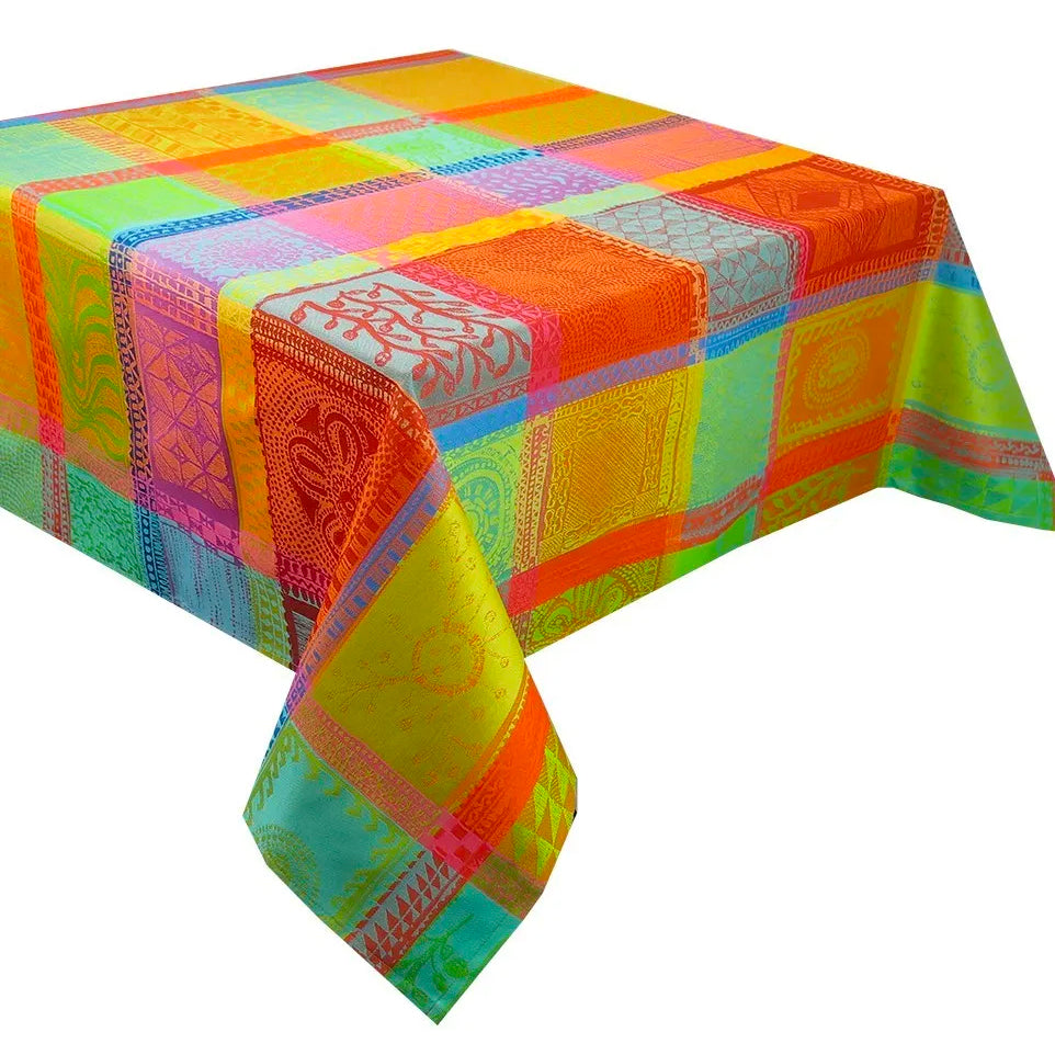 Garnier Thiebaut Mille Wax Creole Jacquard Tablecloth – Paynes Gray