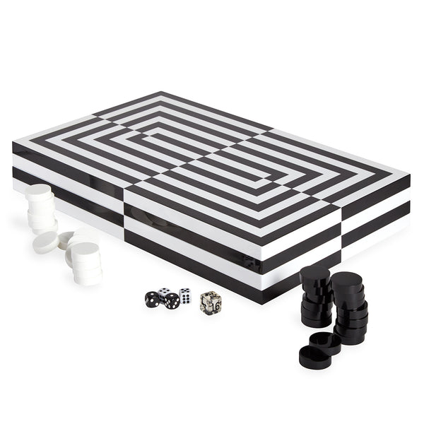 Jonathan Adler Op Art Backgammon Set – Paynes Gray