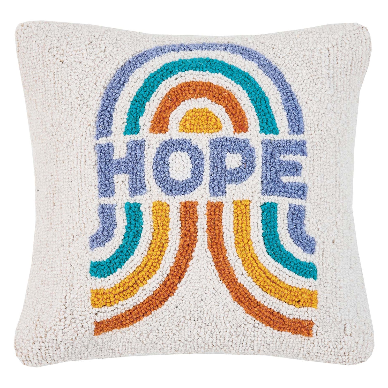 Elizabeth Olwen Rainbow Hope Hook Throw Pillow – Paynes Gray