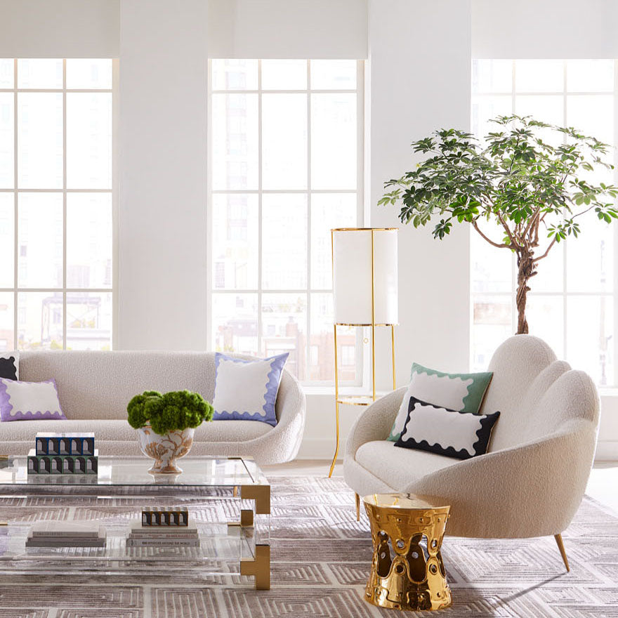 Jonathan Adler Ether Cloud Settee – Paynes Gray