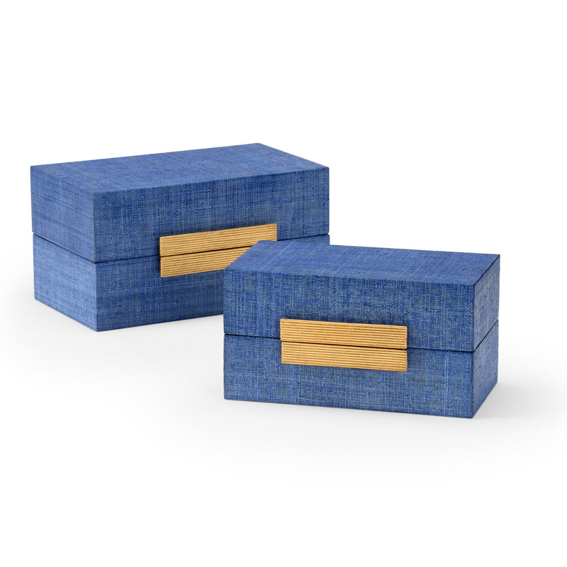 Chelsea House Raffia Box Set Of 2 – Paynes Gray