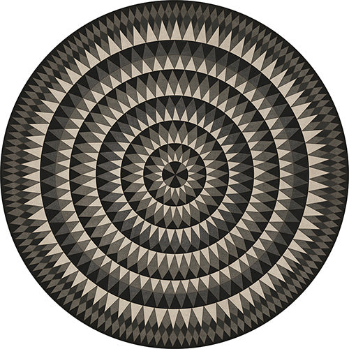 Spicher Folk Art Museum Bulls Eye Undeviating Aim Vinyl Floorcloth ...