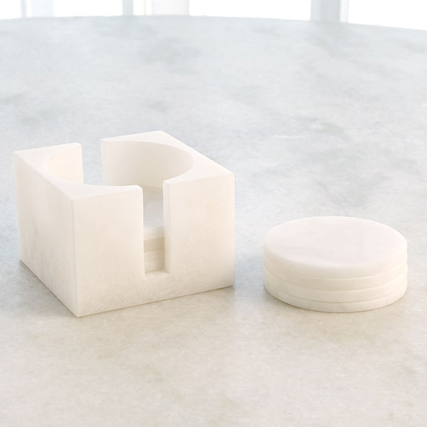 Global Views Alabaster Coaster Set – Paynes Gray