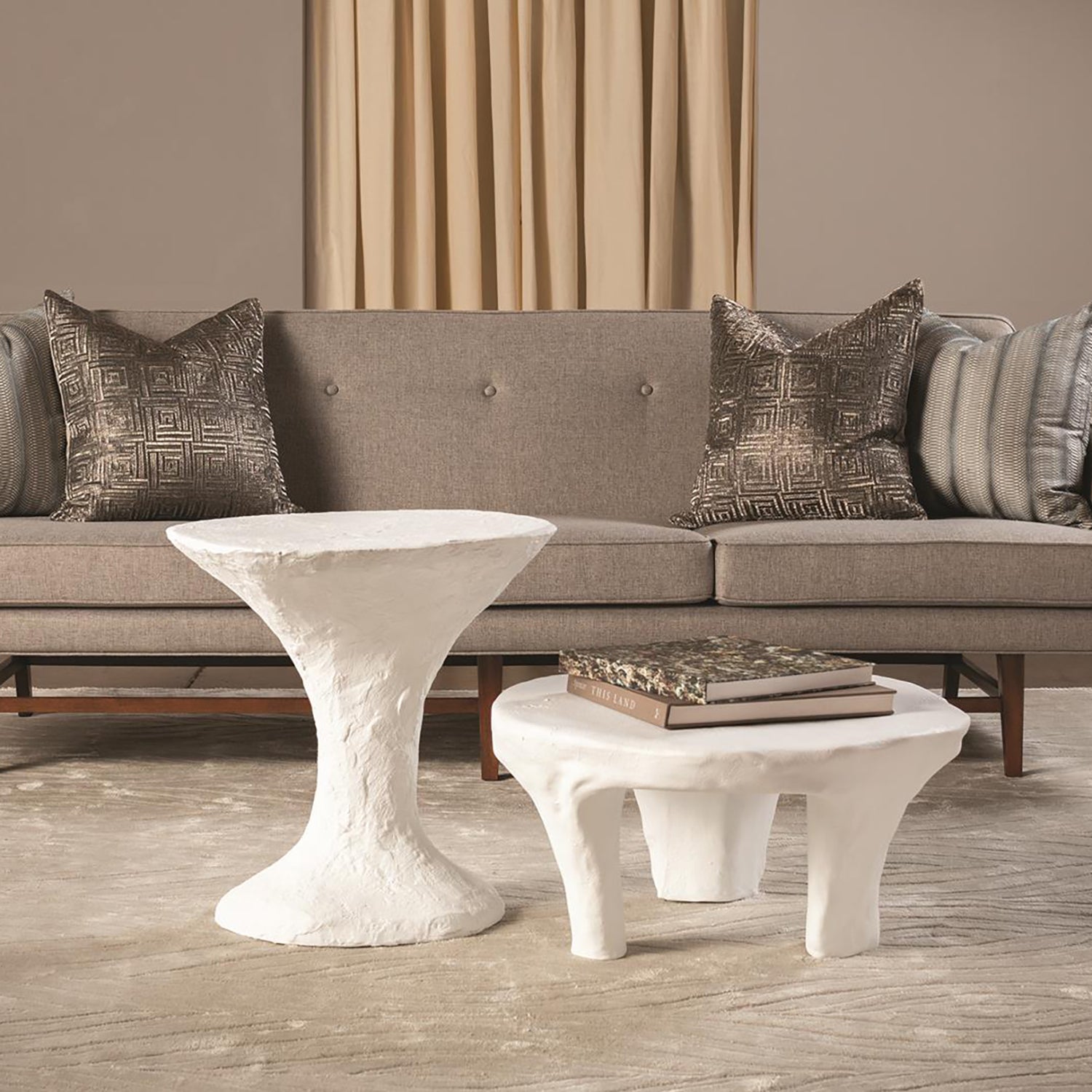 Global Views Primitive Accent Table – Paynes Gray